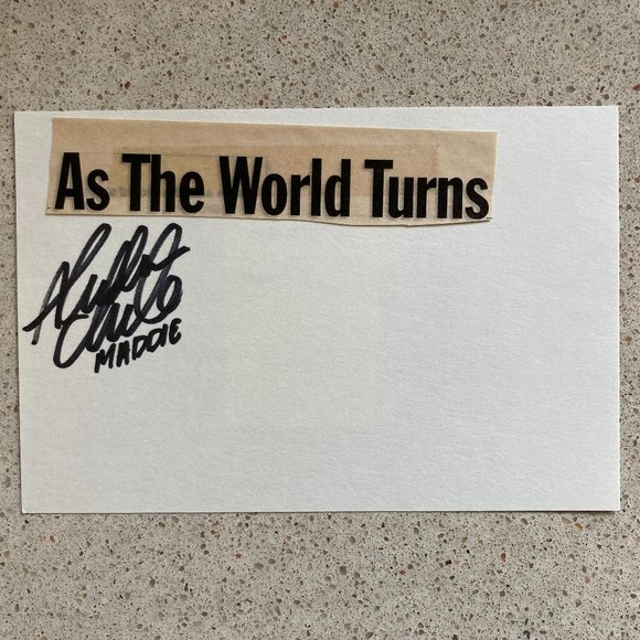 Autograph | Other | Alexandra Chando Signed 4x6 Index Card Maddie As ...
